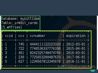 Website Application Security - SQL Injection | PPT