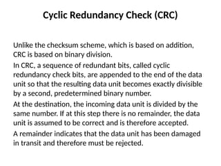 Error detection and correction of computer network | PPTX