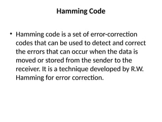 Error detection and correction of computer network | PPTX