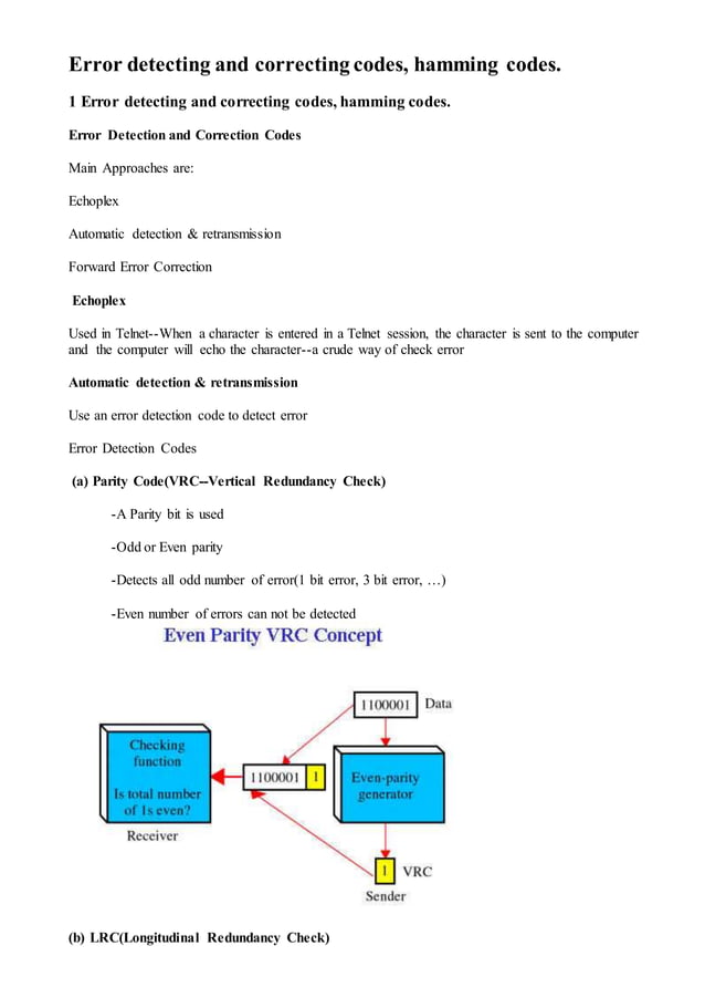 Error detecting and correcting codes | PDF