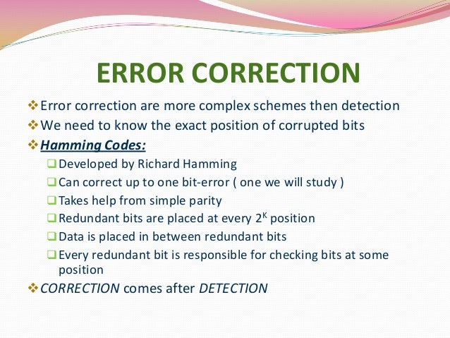 Error detection.