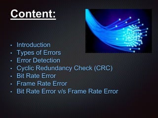 Error detection in Data Communication System | PPTX