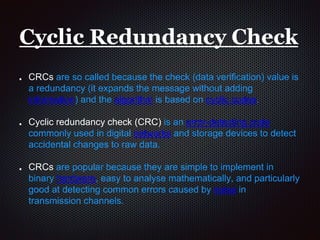 Error detection in Data Communication System | PPTX