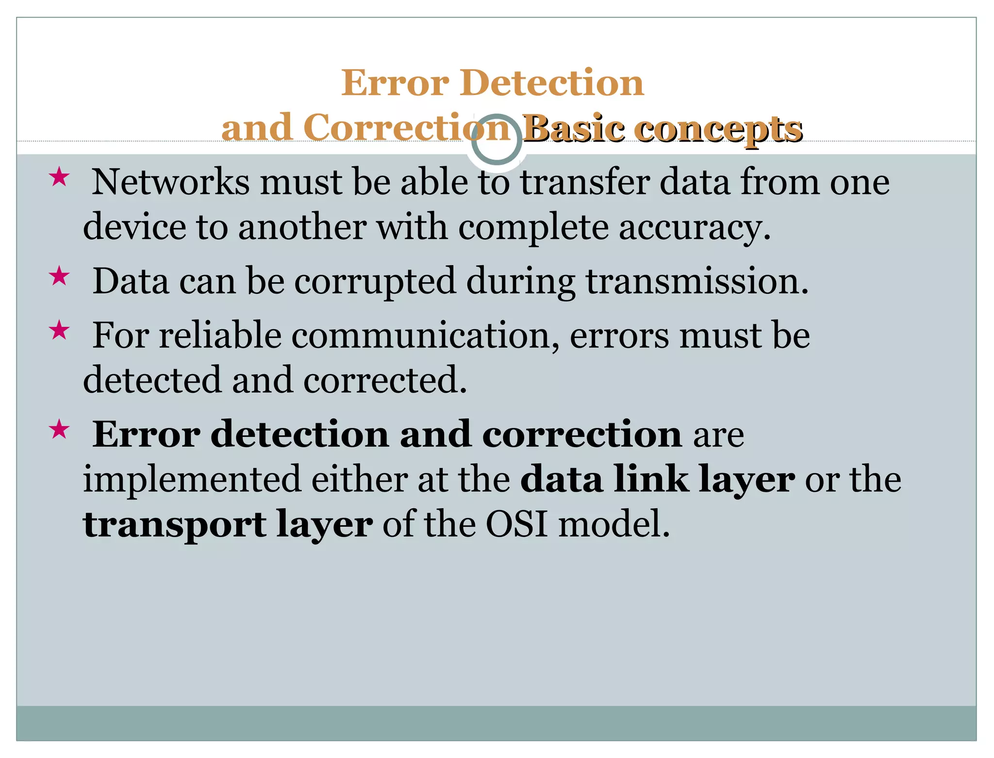 Error Detection And Correction | PPT
