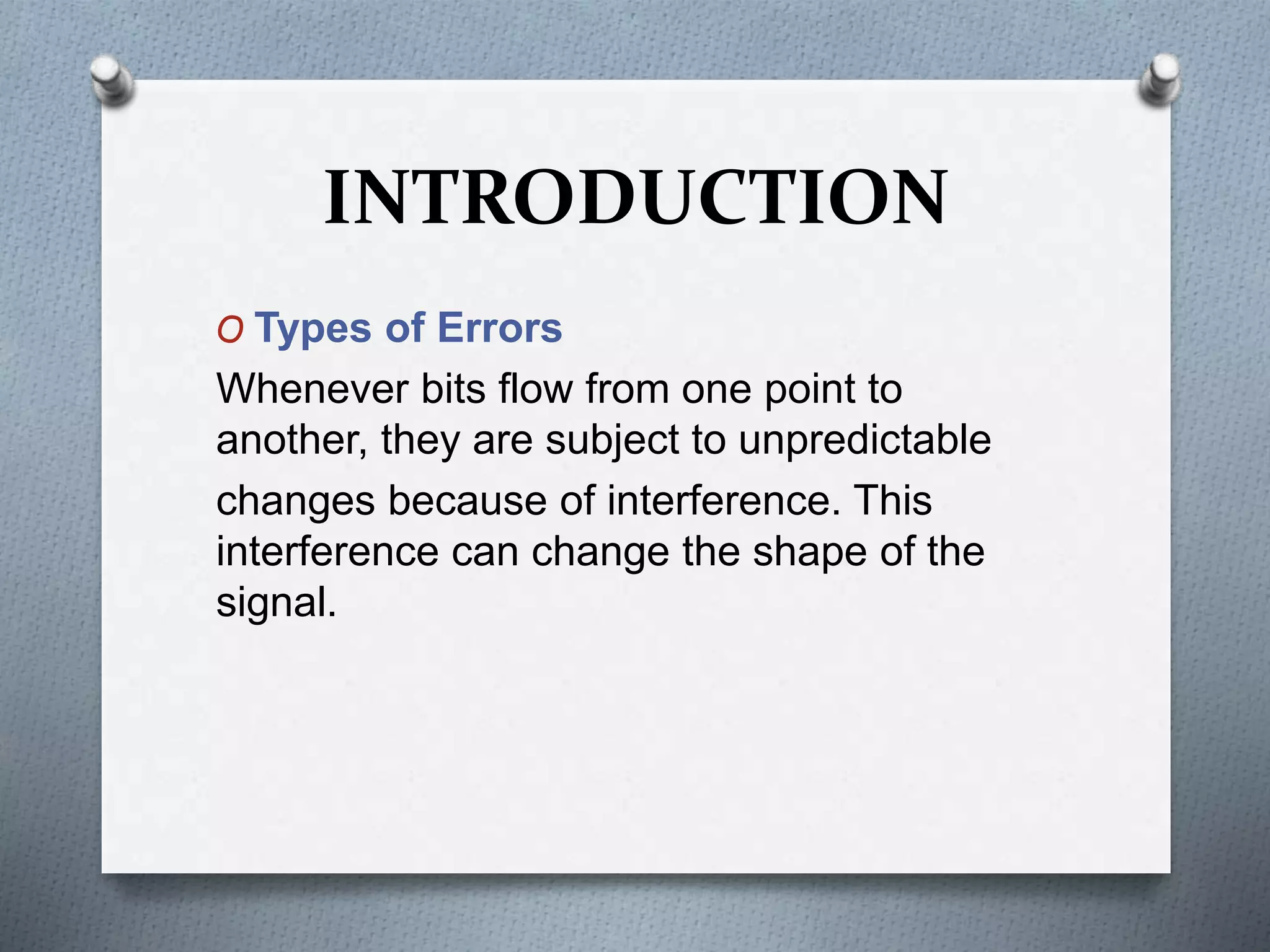 Error Detection And Correction Data Link Layer Pptx