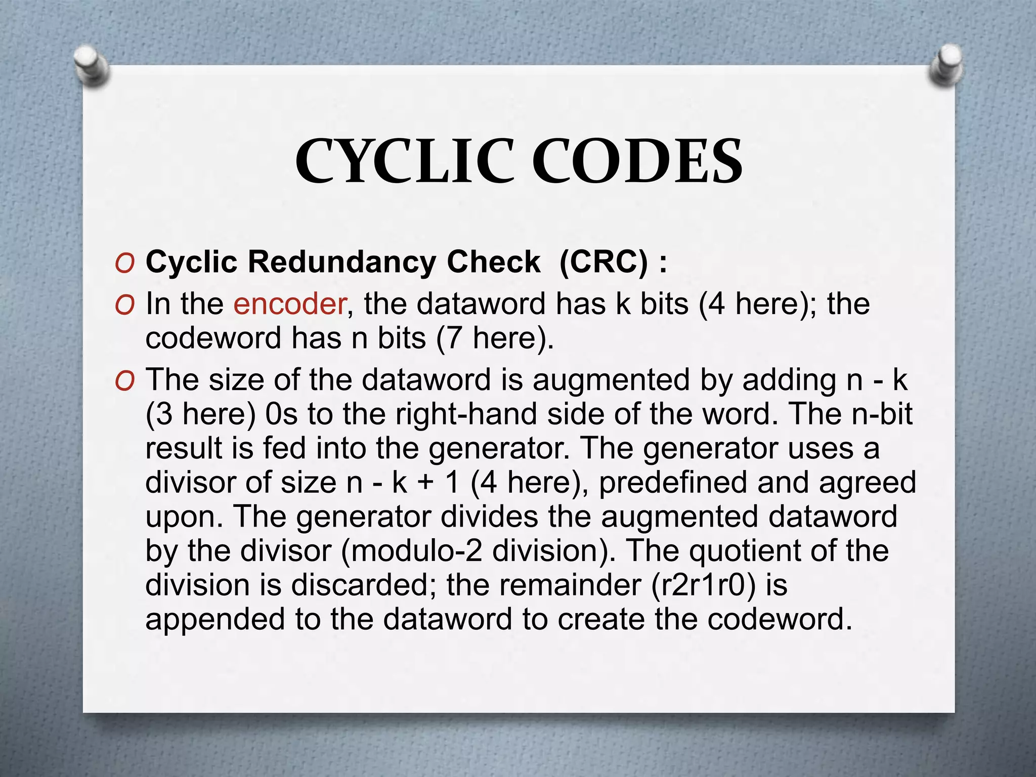 Error Detection and Correction - Data link Layer | PPTX