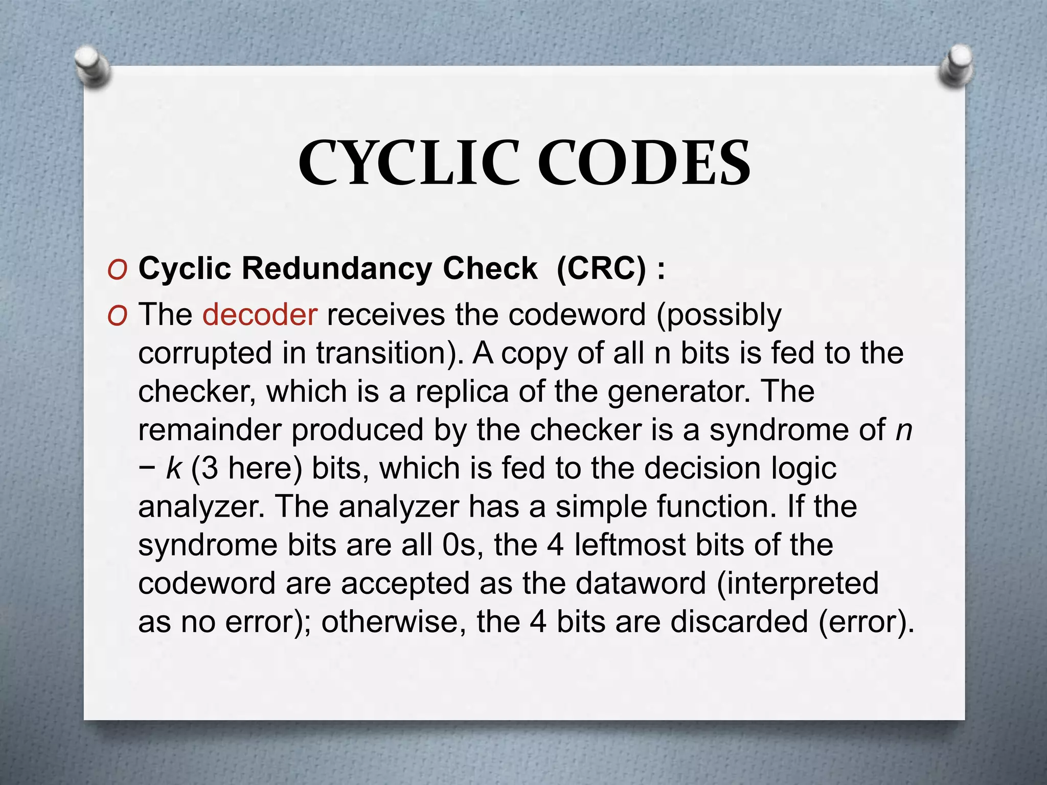 Error Detection and Correction - Data link Layer | PPTX