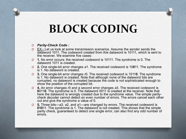 Error Detection And Correction Data Link Layer Pptx