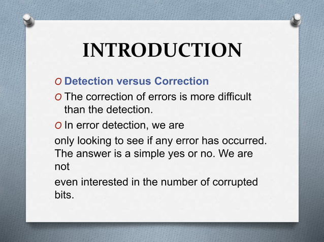 Error Detection and Correction - Data link Layer | PPTX