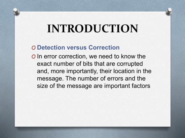 Error Detection and Correction - Data link Layer | PPTX