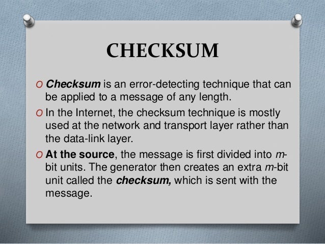 Error Detection and Correction - Data link Layer