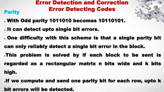 Error detection methods-computer networks | PPTX