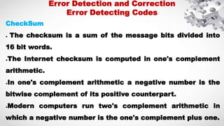 Error detection methods-computer networks | PPTX