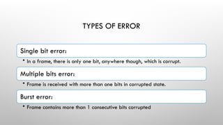 Error Detection in Data link layer or Transport layer | PPTX