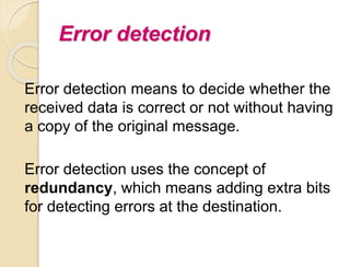 Error detection | PPT