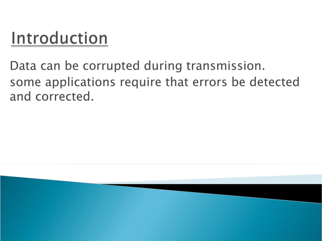 Error detection and correction | PPT | Programming Languages | Computing