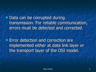 Error Detection And Correction | PPT