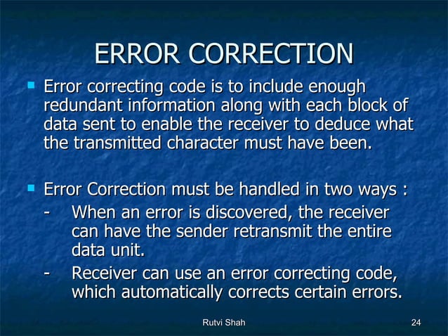 Error Detection And Correction Ppt