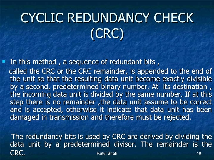 Error Detection And Correction