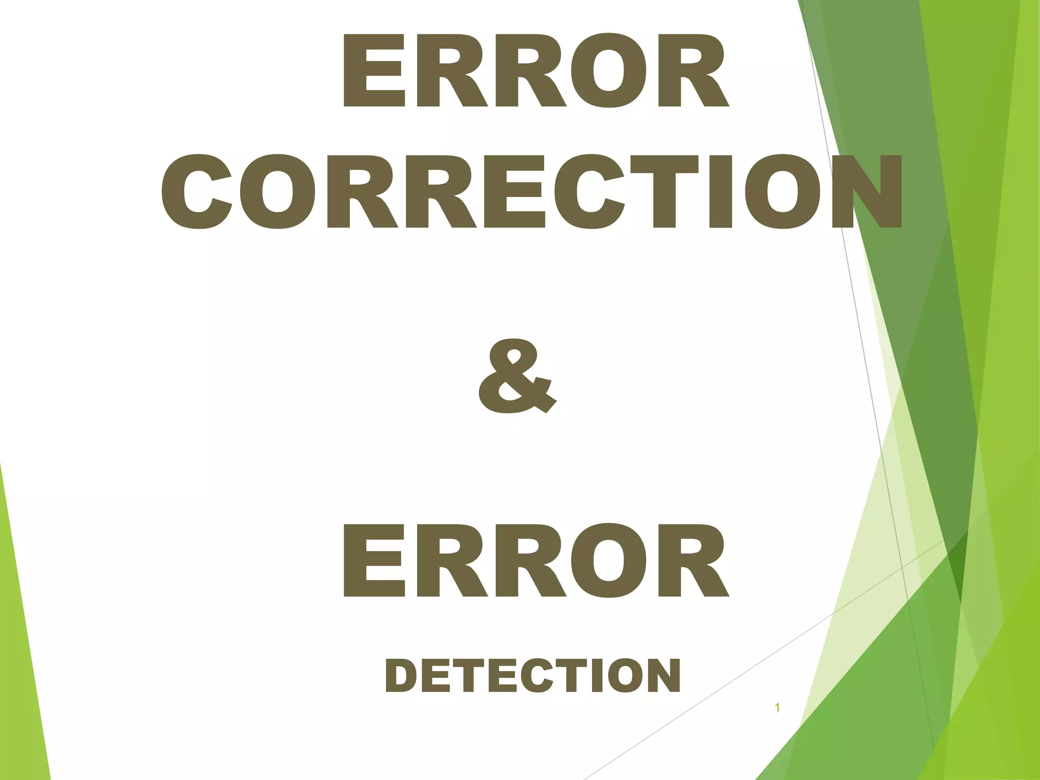 Error detection correction (CRC) | PPT