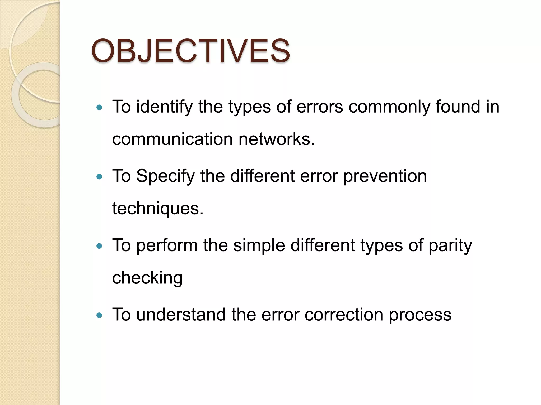 Error Detection And Correction Pptx Computer Networking Computing