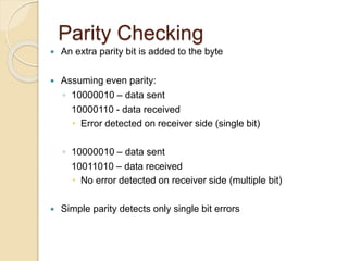 Error detection and correction | PPTX | Computer Networking | Computing