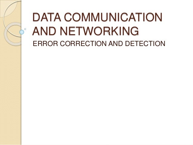 Error Detection And Correction 2328