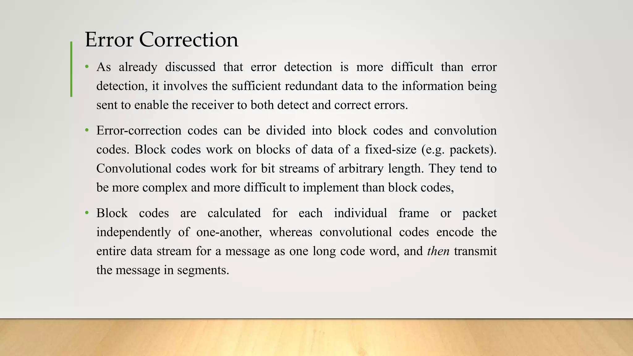 Error Detection And Correction Pptx Computer Networking Computing 2500