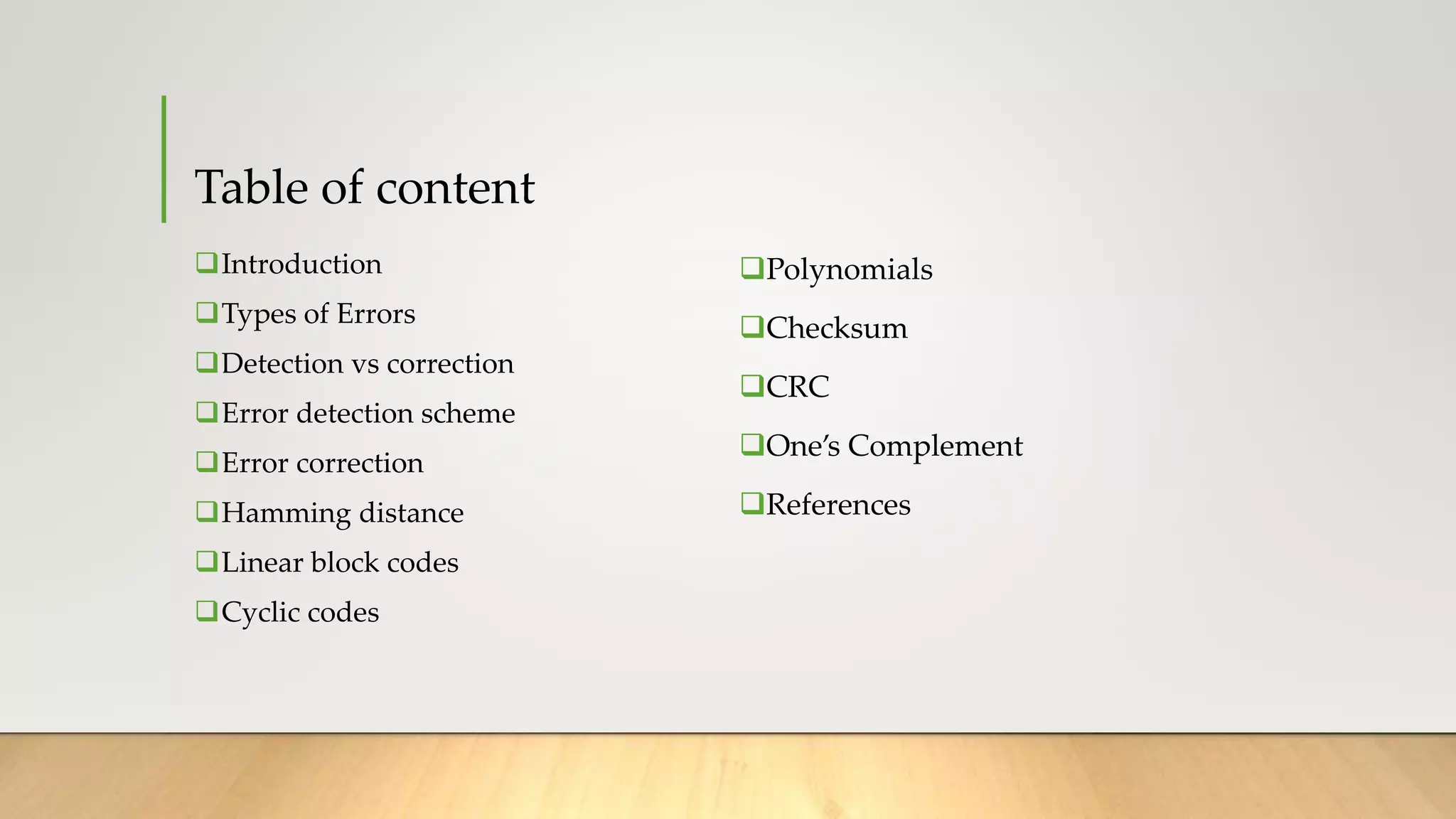 Error Detection And Correction Pptx