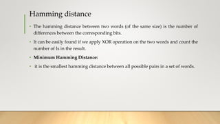 Error detection and correction | PPTX