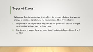 Error detection and correction | PPTX