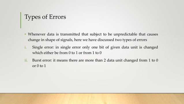 Error Detection And Correction Pptx Computer Networking Computing 2733