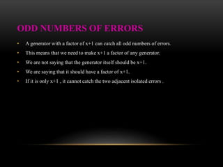 Error detection and correction | PPT | Free Download