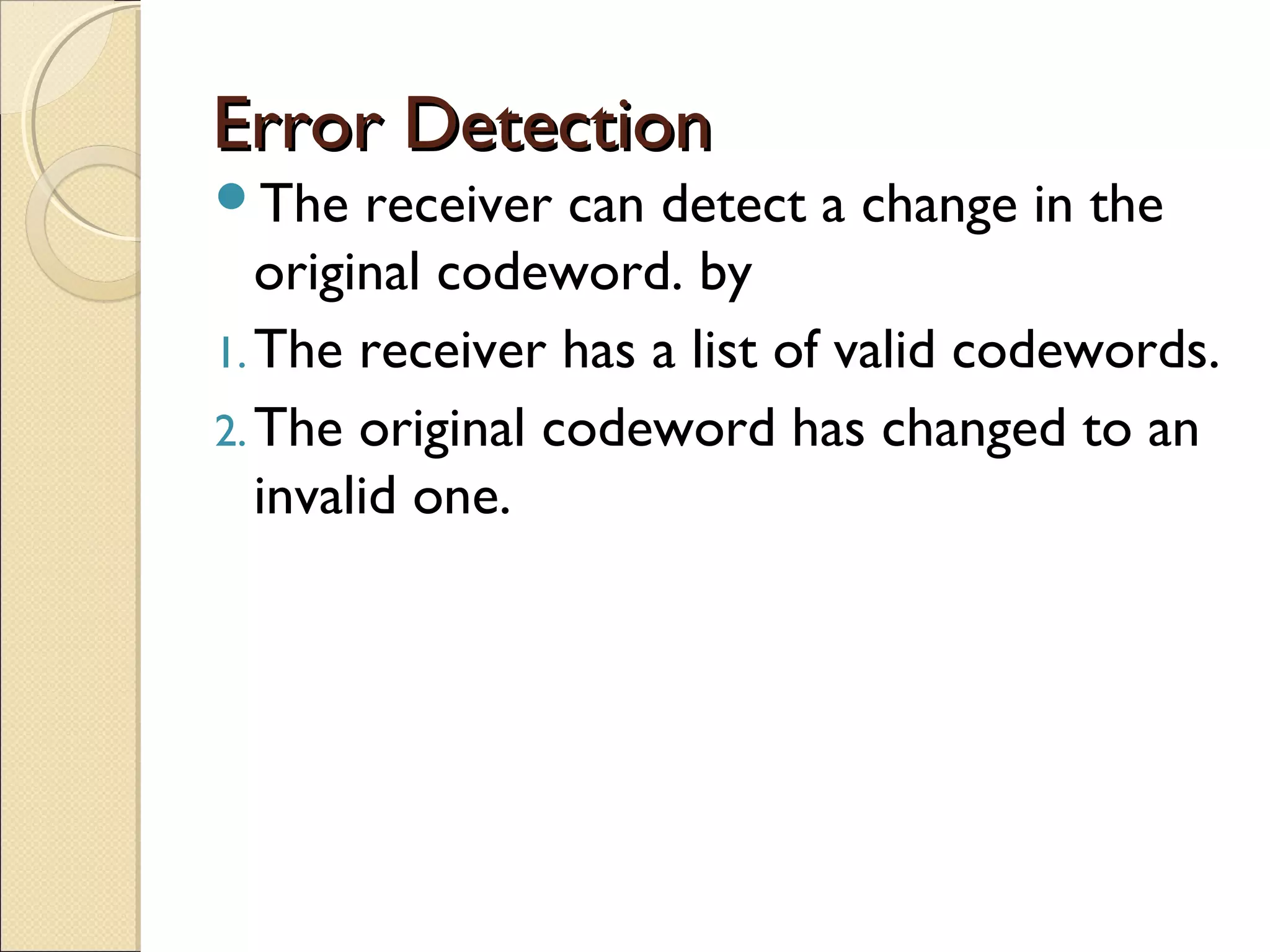 Error detection and correction | PPT