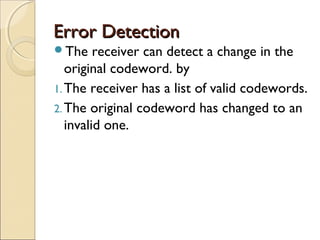 Error detection and correction | PPT
