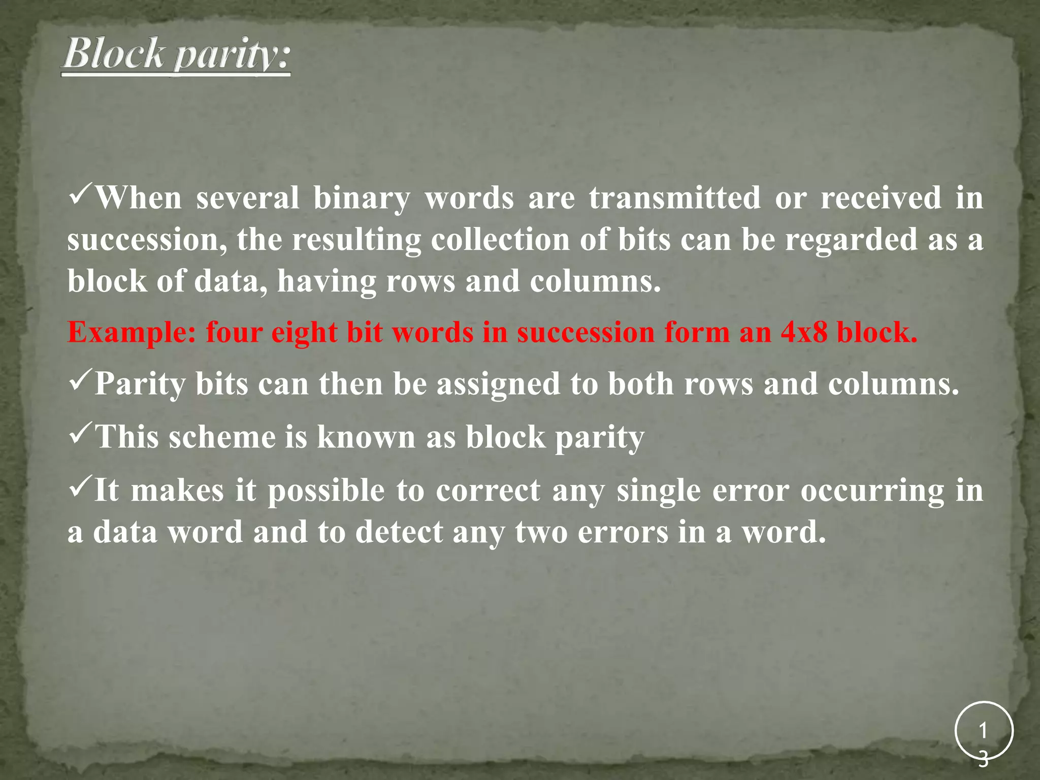 Error Detection And Correction Codes Ppt