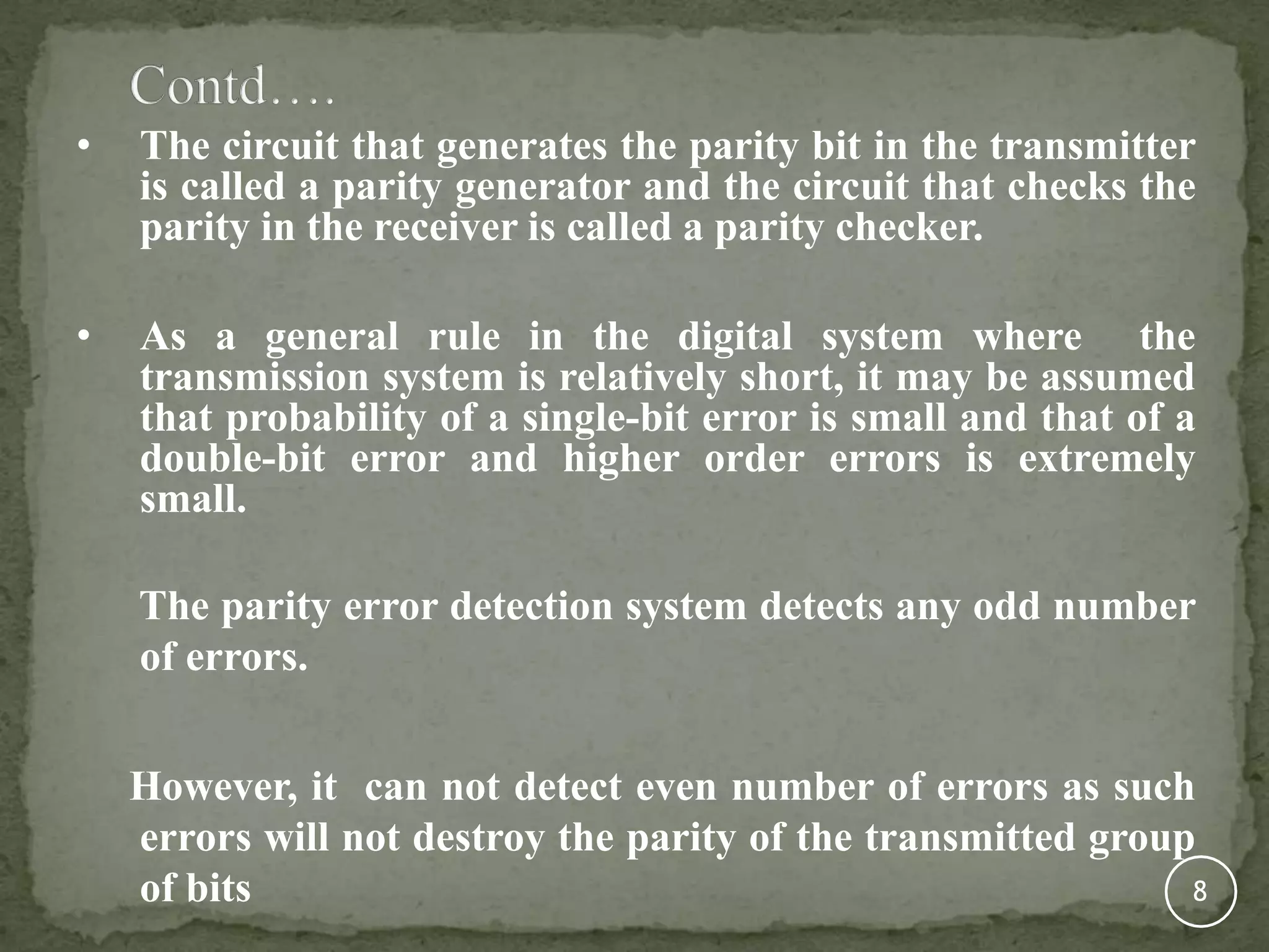 Error Detection And Correction Codes Ppt 2663