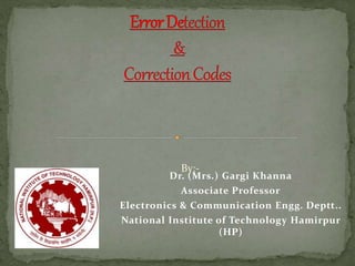 Error detection and correction codes | PPT