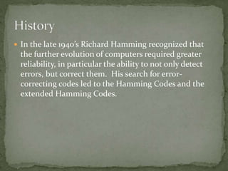 Error detection and correction codes | PPT
