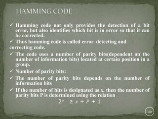 Error detection and correction codes | PPT
