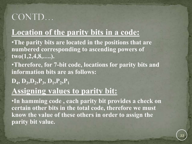 Error Detection And Correction Codes Ppt