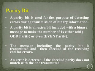 Error detection and correction codes | PPT