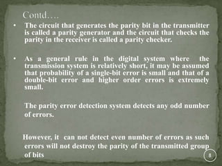 Error detection and correction codes | PPT