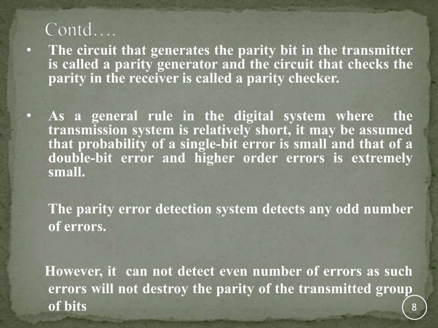 Error Detection And Correction Codes Ppt 1798