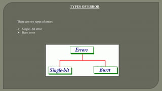 Error detection and correction, flow and error control and trasmission ...