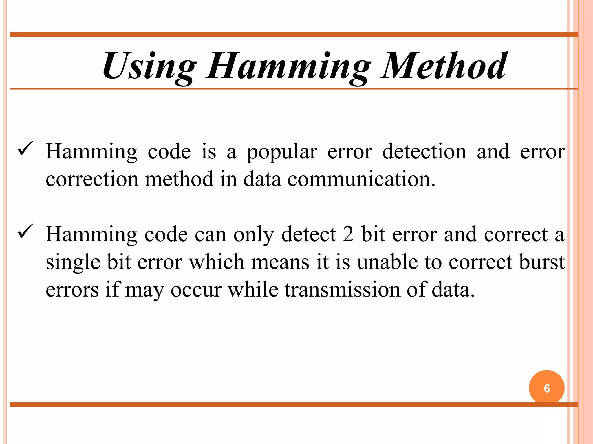 Error Detection and Error Correction by MHM.ppt | Technology & Computing