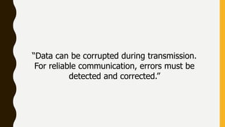 Error Detection and Correction presentation | PPTX
