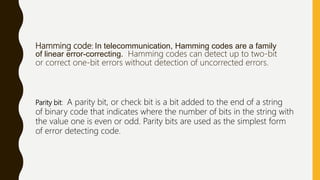 Error Detection and Correction presentation | PPTX