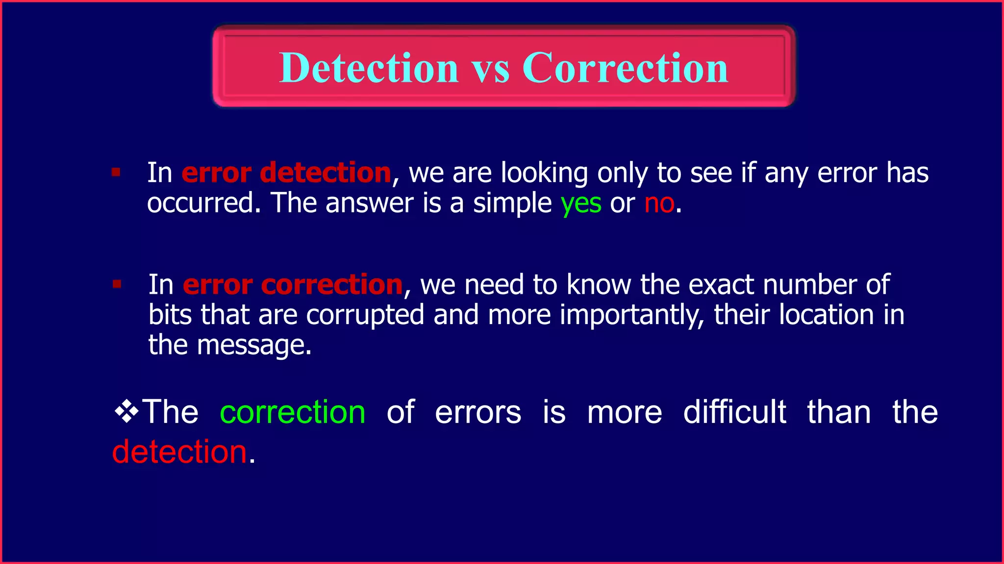 Error detection & correction | PPT