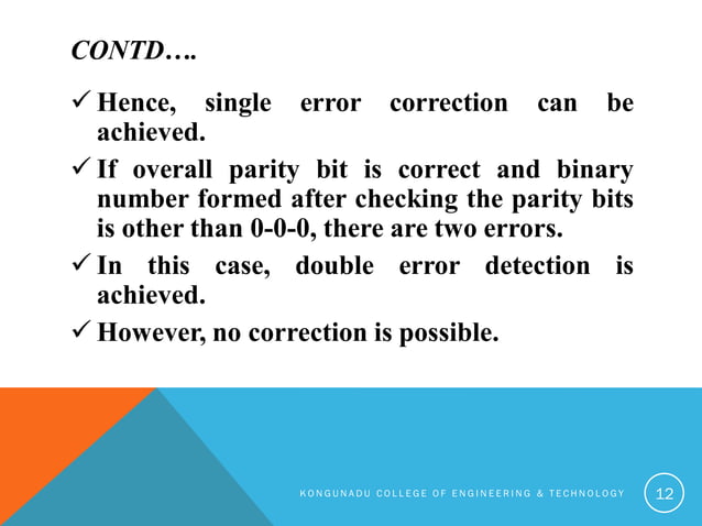 Error Detection And Correction Codes Ppt